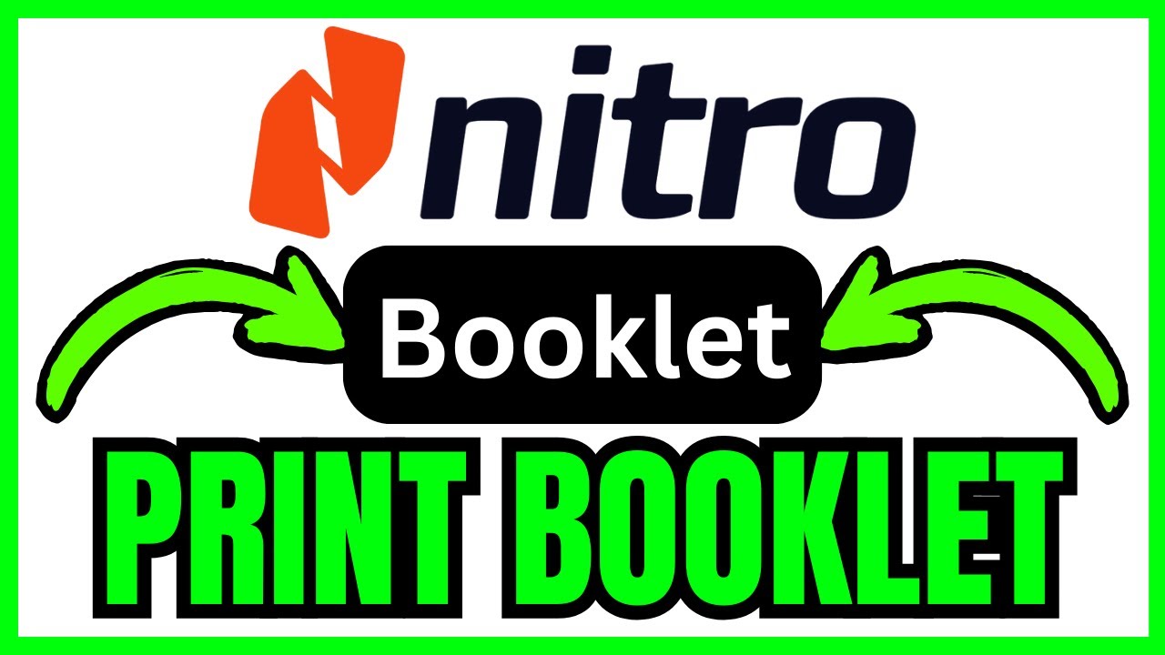 How To PRINT BOOKLET In Nitro PDF (QUICK & EASY) 2026 - YouTube