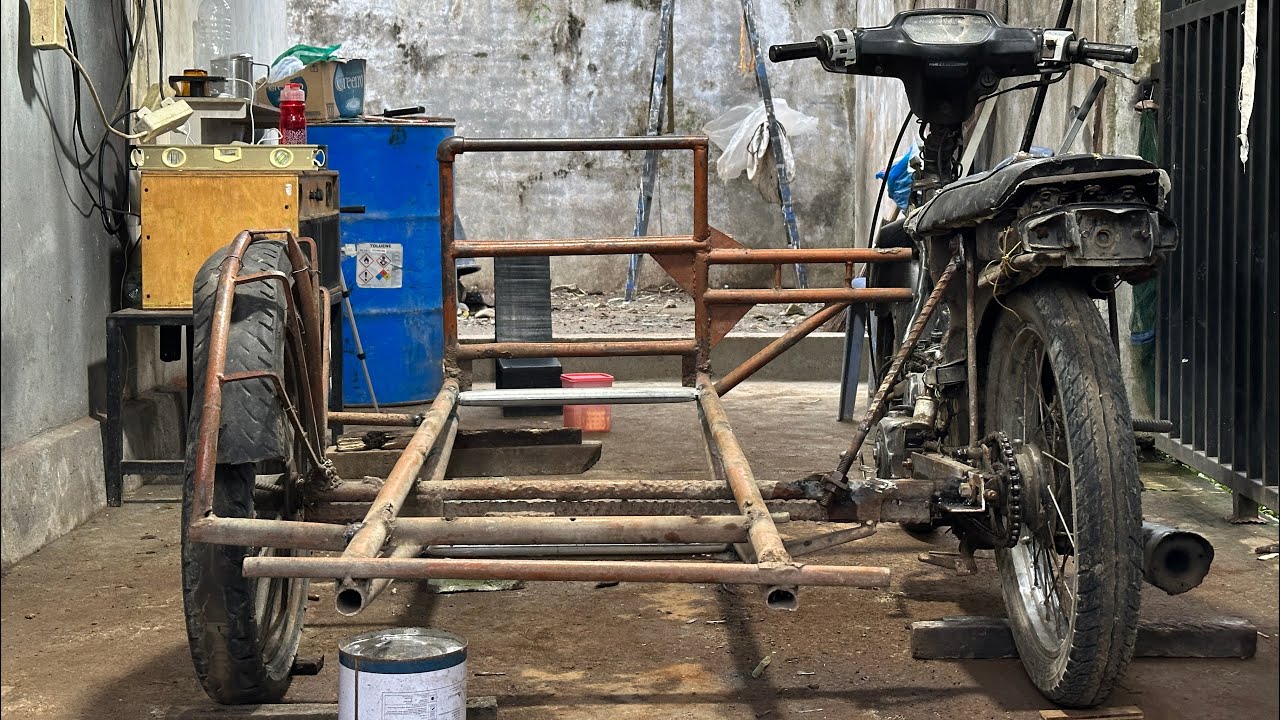 Motorcycle Pedicab Restoration / Becak - YouTube