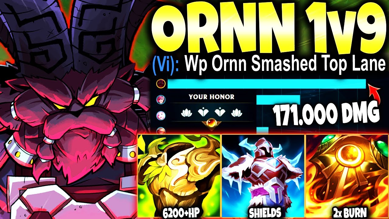 The MOST 1v9 ORNN CARRY POSSIBLE ~ 6200+HP & 171.000 TOTAL DAMAGE 🔥 LoL ...
