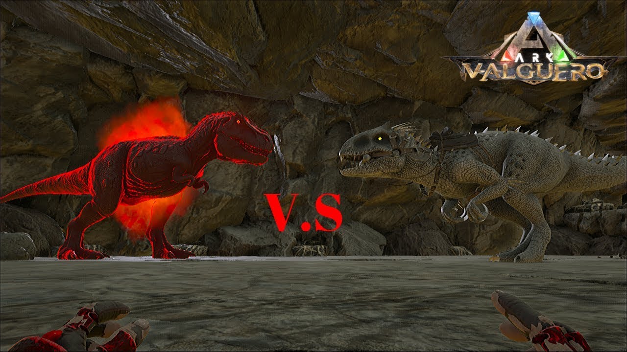 Ark Valguero: Alpha Indominus Rex Vs Primal Rex Primal Fear - YouTube