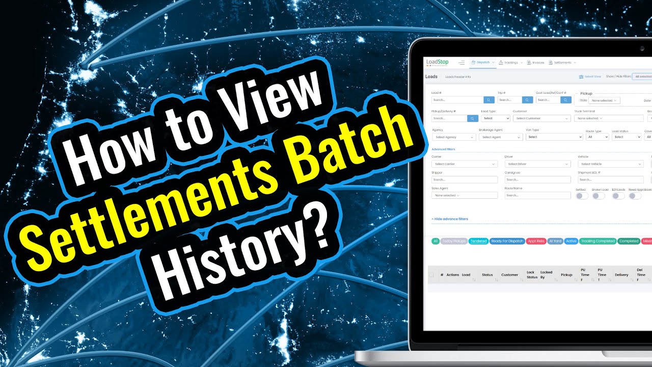 View Settlements Batch History - YouTube