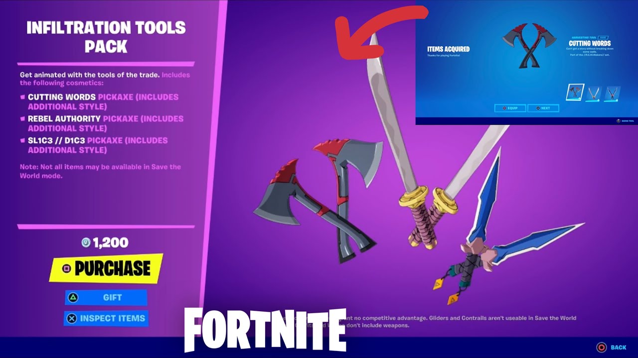 Buying the Infiltration Tools Pack in Fortnite - YouTube