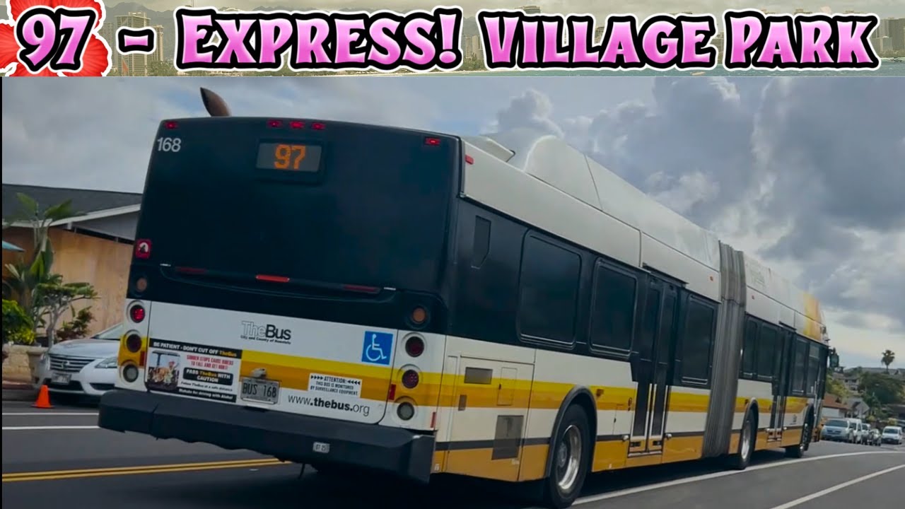 Honolulu TheBus - Route 97 - 2010 New Flyer DE60LFR #168 - YouTube