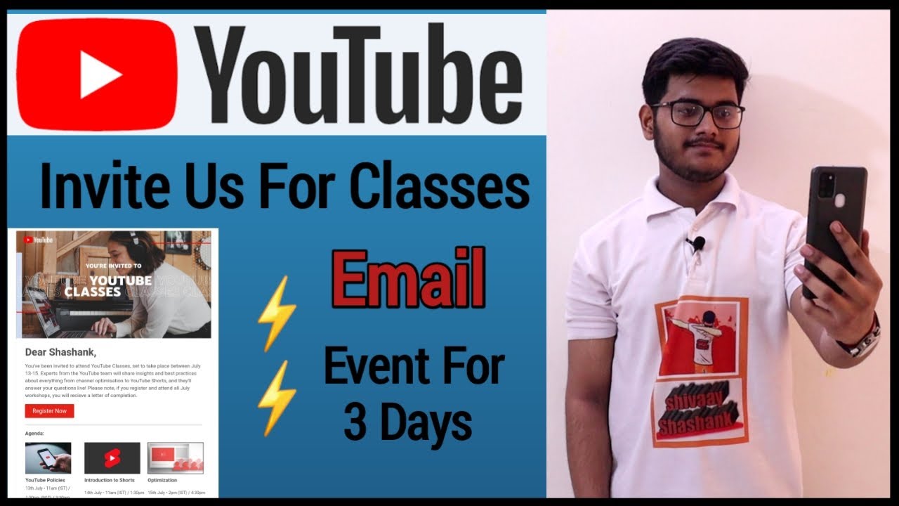 How To Register For YouTube Classes Event | 3 Days Classes For Creator ...