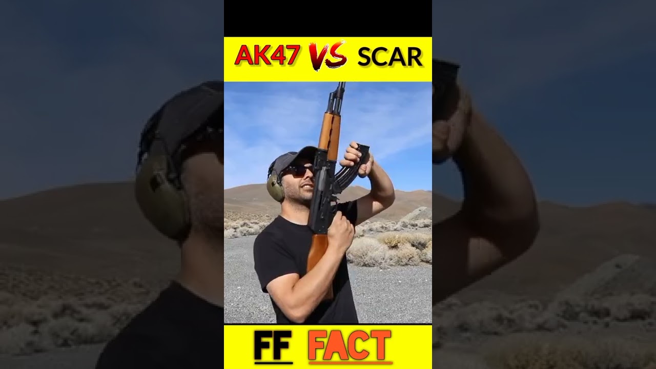 who is best gun__AK47 VS SCAR in real life#shorts#freefire#factfire# ...