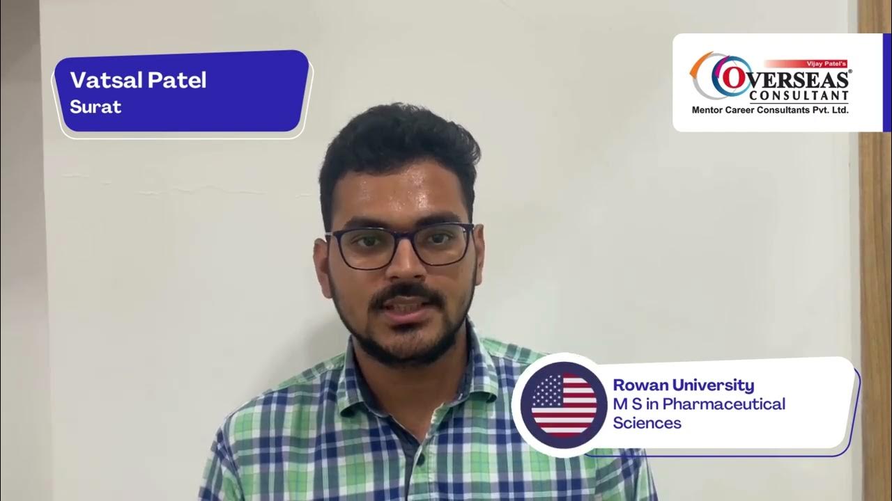 Vatsal Patel l USA l Rowan University l Master of Science in Pharmaceutical Sciences - YouTube