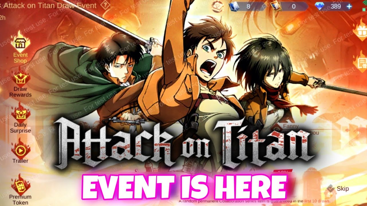 ATTACK ON TITAN EVENT IS HERE | NEW EVENT MLBB | MLBB X AOT | - YouTube