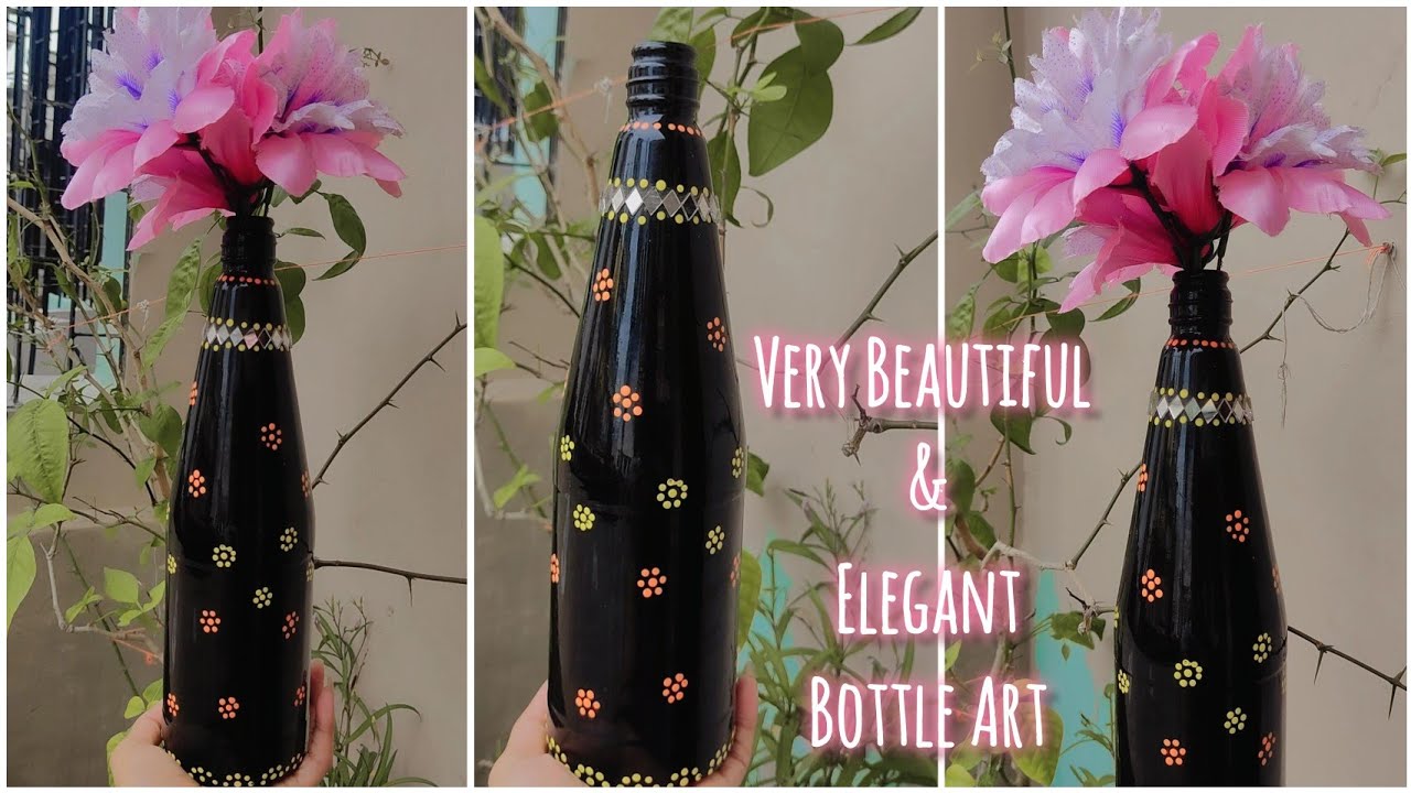 Very Beautiful & Elegant Bottle Art] DIY Bottle Painting Ideas For ...