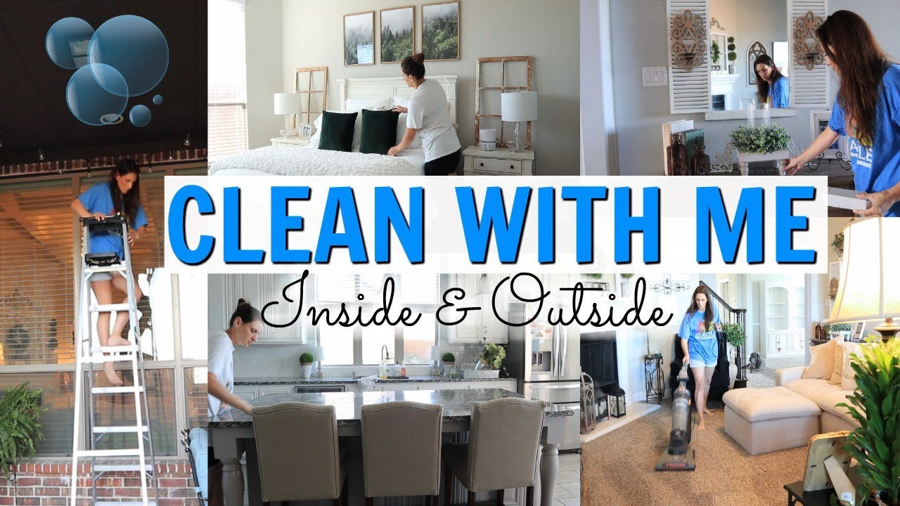 🧽💦 INDOOR & OUTDOOR CLEAN WITH ME | SUMMER 2020 - YouTube