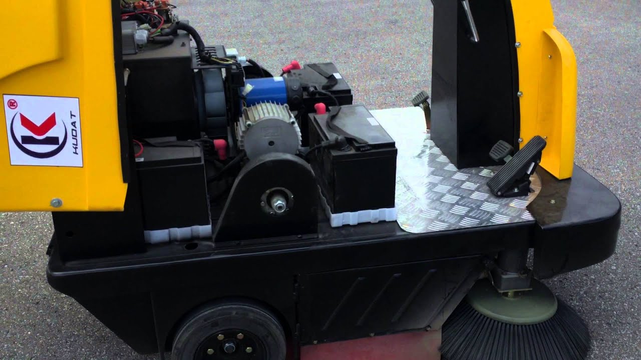 chinese made battery powered sweeper review - YouTube