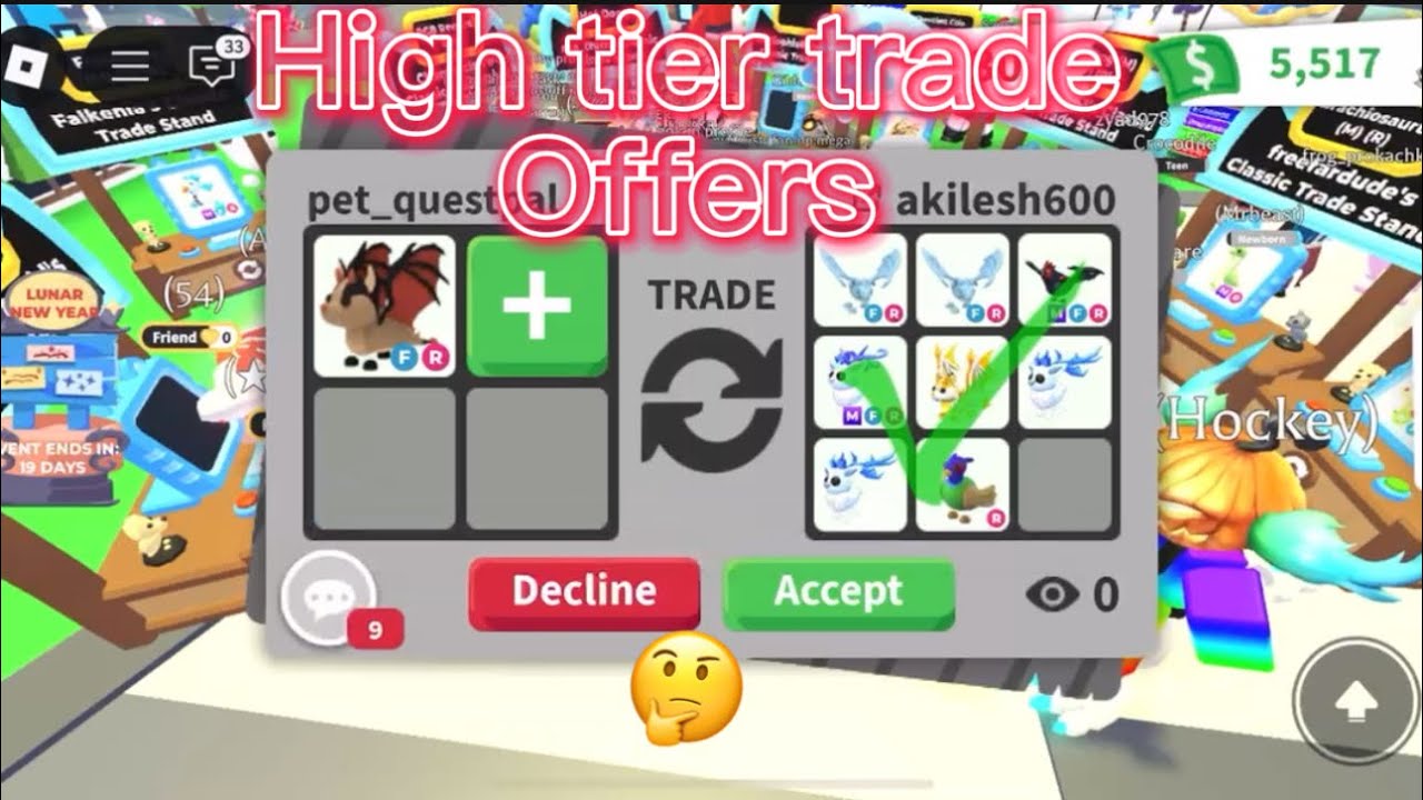 High tier pet offers in adopt me - YouTube