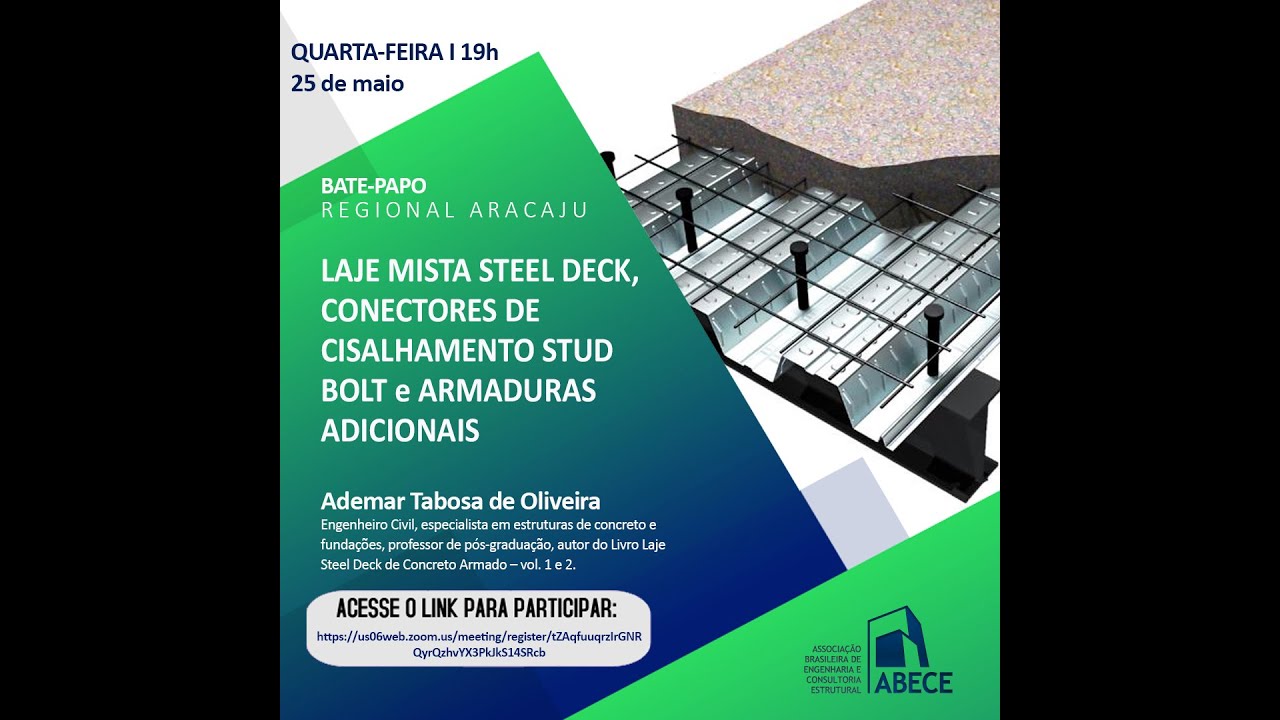 BATE-PAPO REG.ARACAJU-LAJE MISTA STEEL DECK,CONECTORES CISALHAMENTO ...