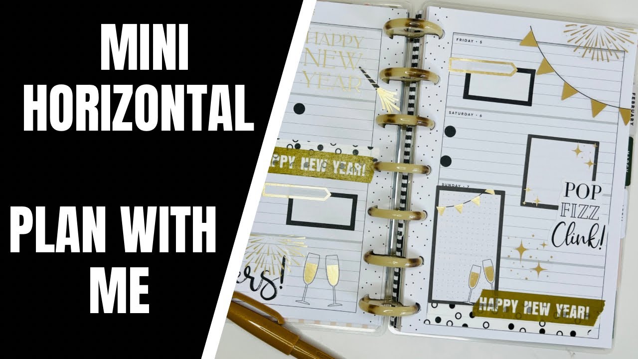 Happy Planner Mini Horizontal | Plan with Me | Jan 1 - Jan 7 | HP ...
