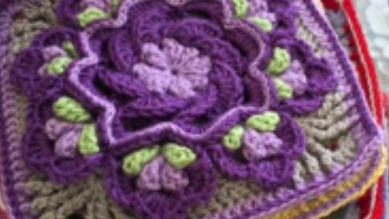 Tropical delight square crochet part 2 مربع الفرحه الاستوائية كروشية ...
