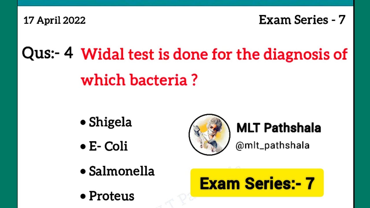 Lab Technician Exam Series:- 7 ⚕️ MLT MCQs 🧫 Lab Technician Government ...