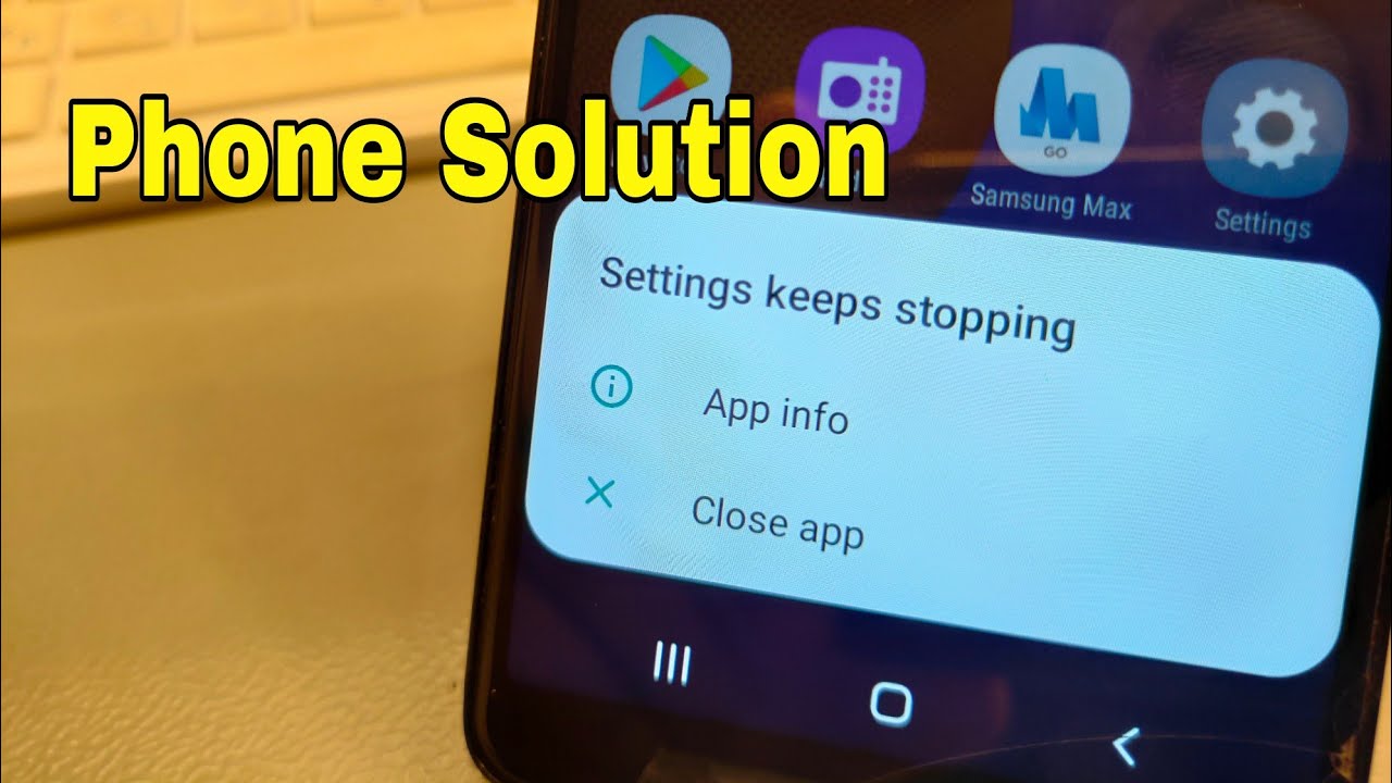 Solution! Without lost Data! "Settings keeps stopping". All Samsung A01 ...