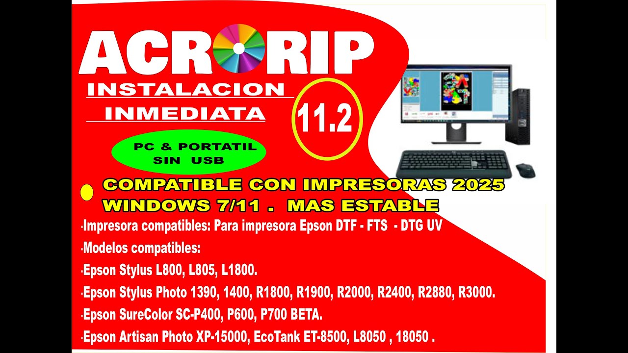 🚀 🔥DTF RIP ACRO RIP 11.2 MODELO 2025- COMO INSTALAR 🚀 🔥 - YouTube