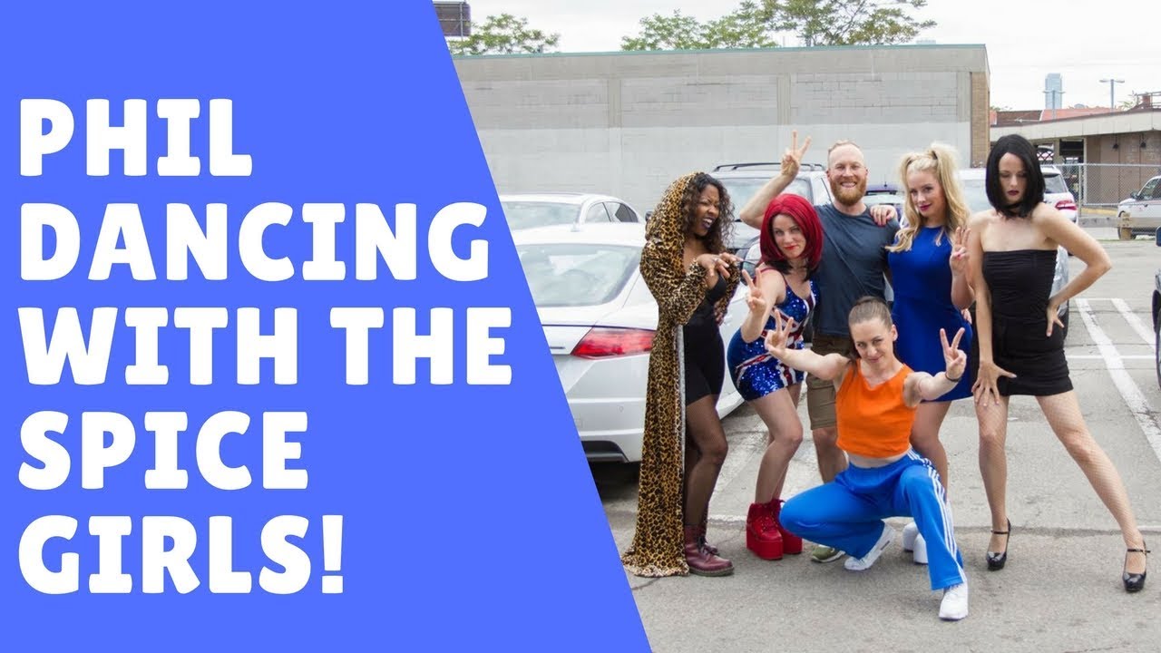 Phil dancing with the Spice Girls! - YouTube