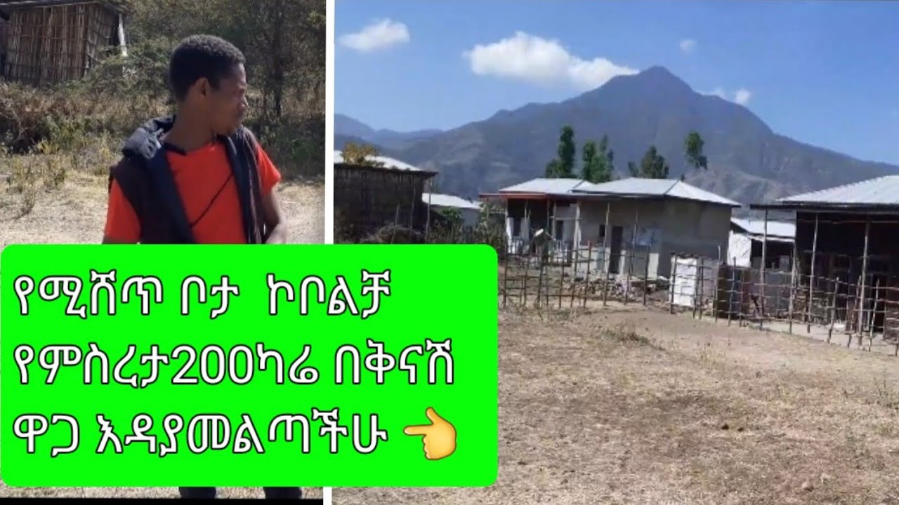 የሚሸጥ ቦታ ኮቦልቻ የምስረታ 200ካሬ በቅናሽ ዋጋ እዳያመልጣችሂ Youtube
