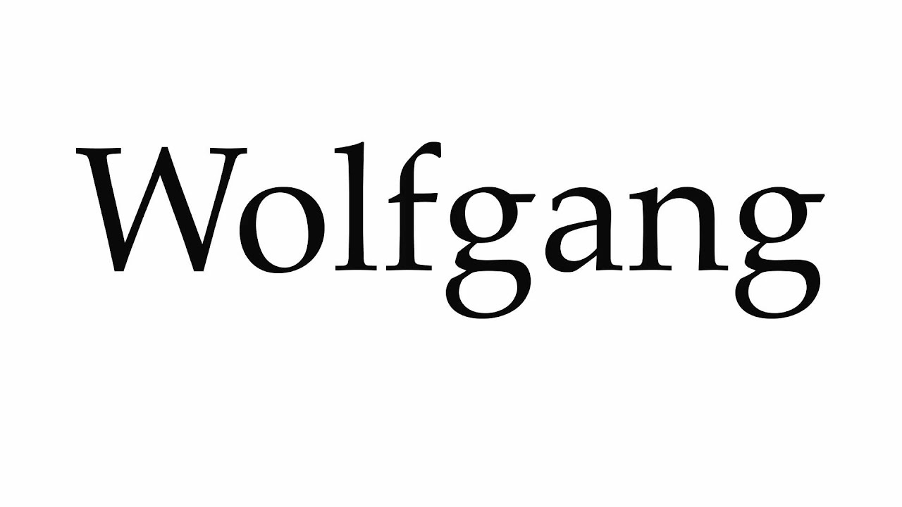 How to Pronounce Wolfgang - YouTube