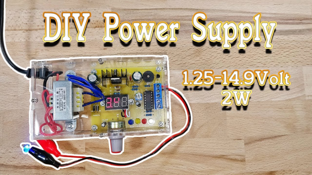 How to assemble Geekcreit DIY Adjustable Voltage Power Supply Kit - YouTube