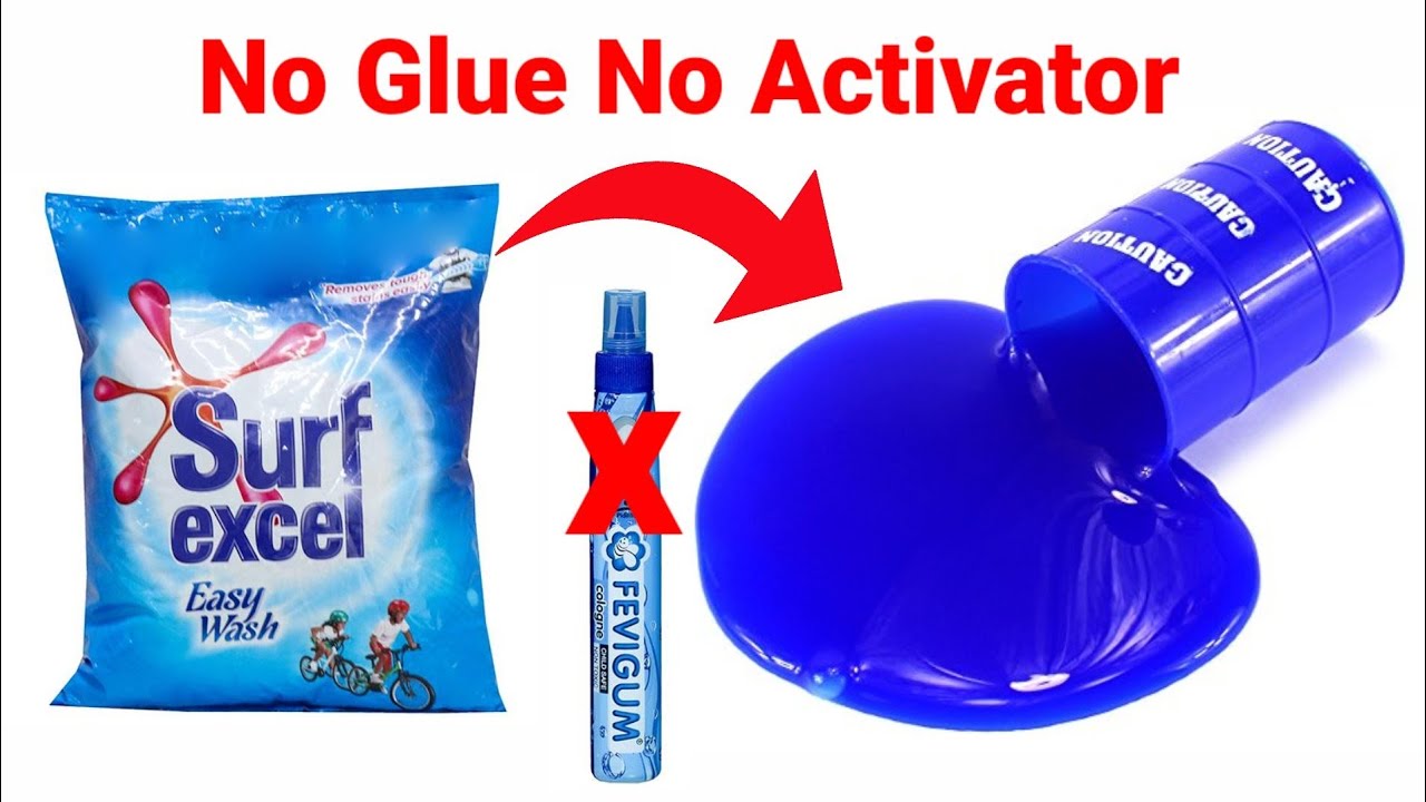 No Borax No Glue No Activator Slime/How to make slime/DIY Fluffy Slime ...