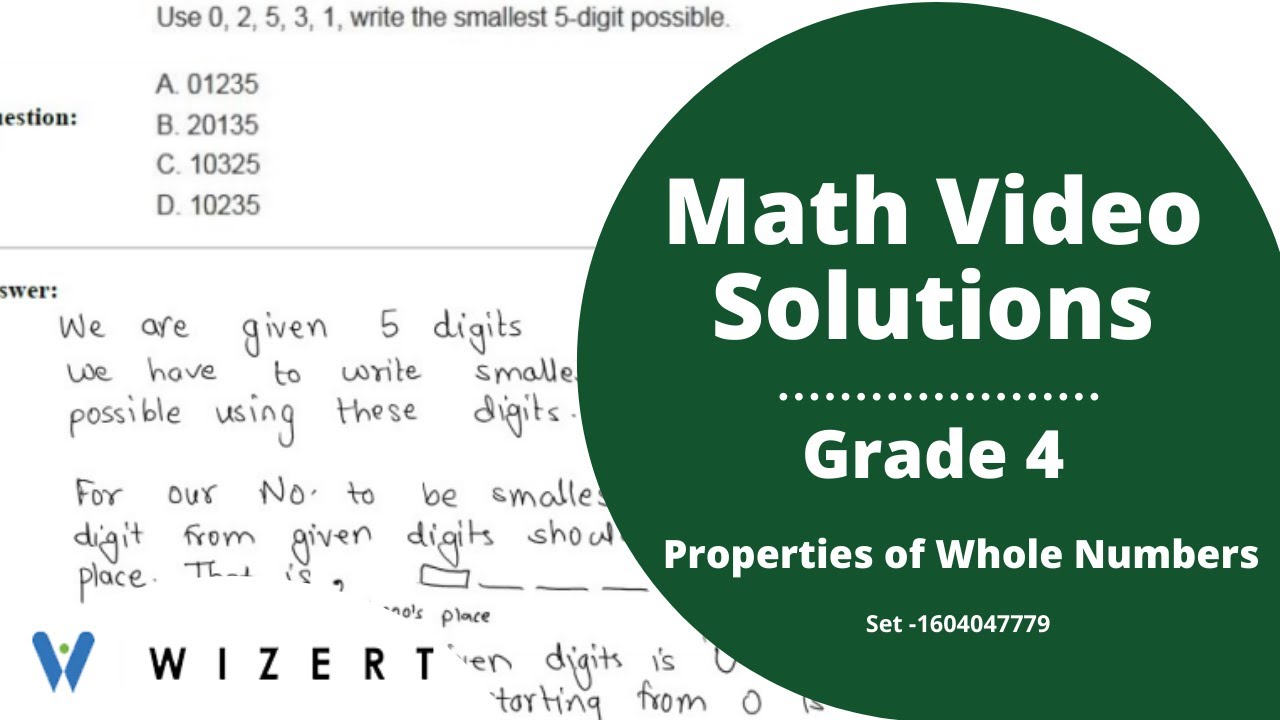Grade 4 Mathematics Worksheets - Properties Of Whole Numbers worksheet ...