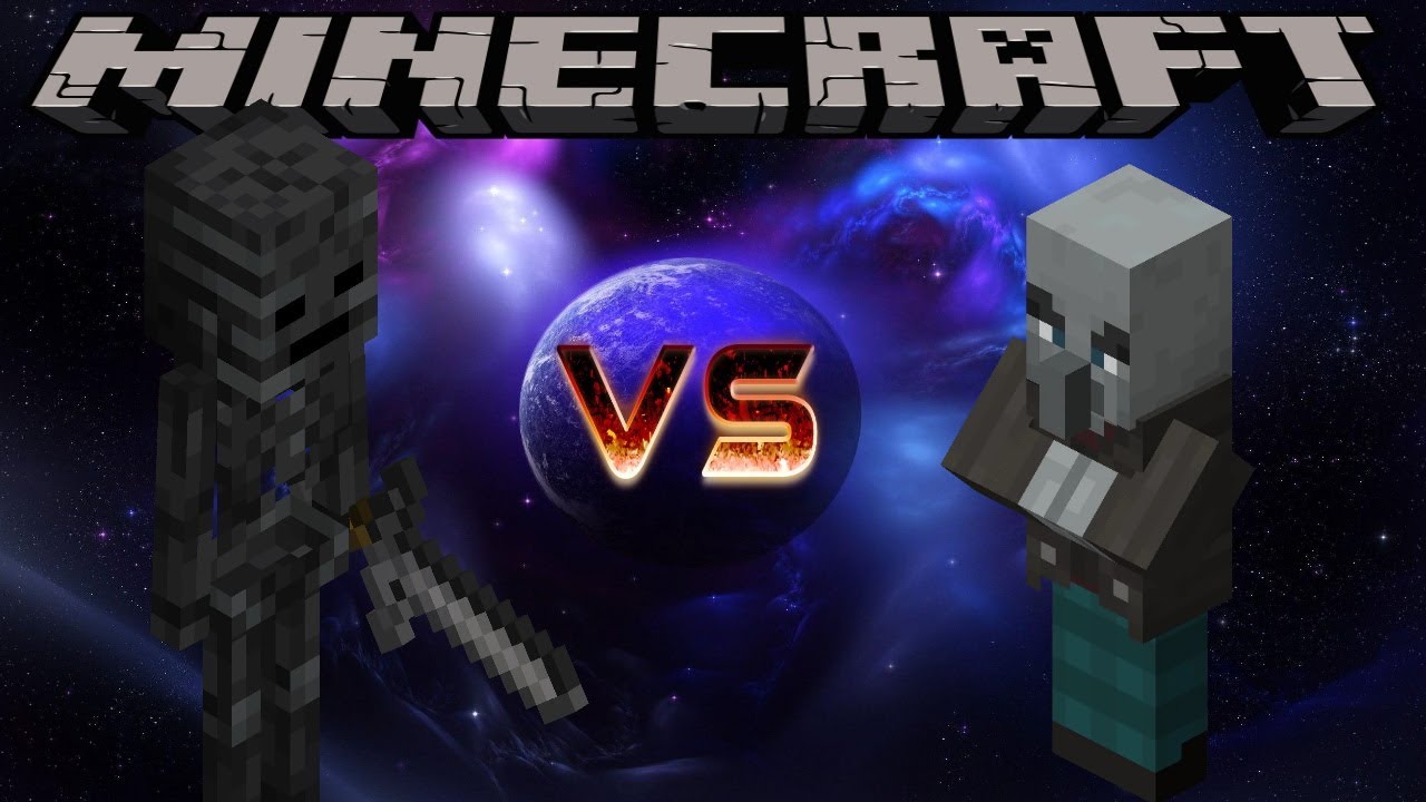 WITHER SKELETON VS VINDICATOR - MINECRAFT 1.12.2 (MOB BATTLE) - YouTube