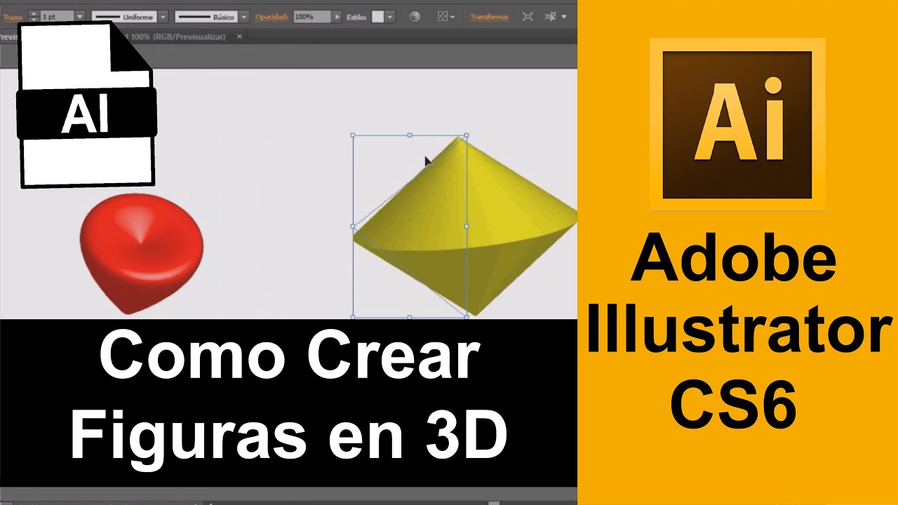COMO CREAR OBJETOS EN 3D | Tutorial Adobe Illustrator CS6 - YouTube