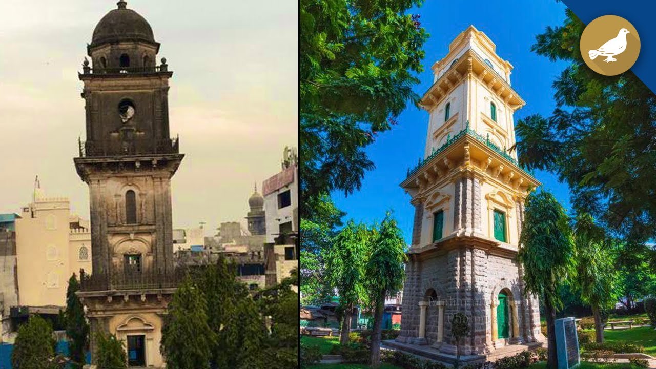Hyderabad's historic Mahboob Chowk clock tower renovated - YouTube