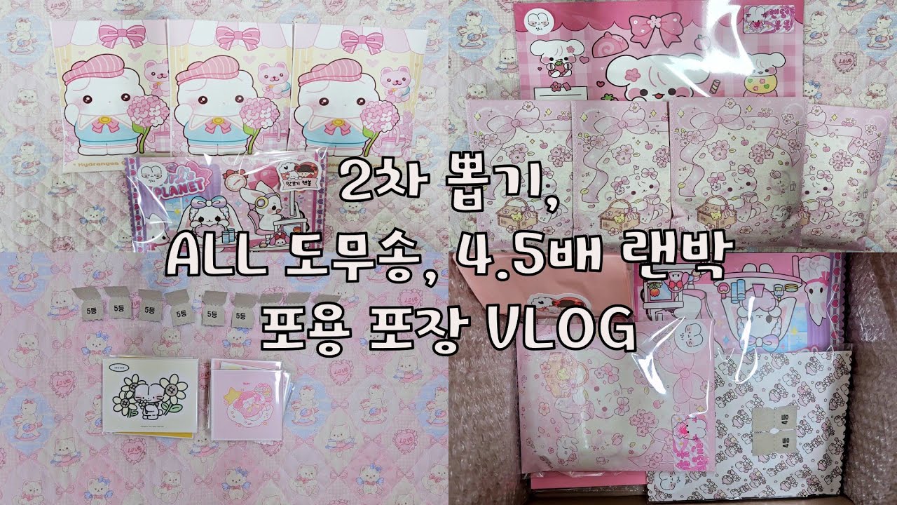 포용 포장 영상 포용계 브이로그 2차 뽑기 첫번째 구매자 All 도무송 45배 랜박 포장 포용 브이로그