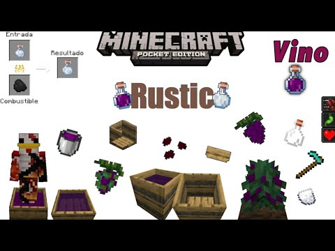 》POR FIN RUSTIC Addon(mod) Minecraft Pe/Be 1.16.201, Vino🍷, Uvas,Planta ...