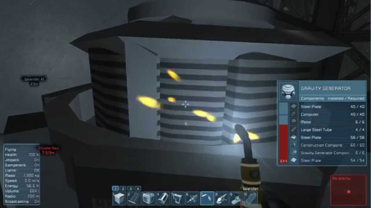 Space Engineers - Episode 03 - Large Reactor, Gravity Generator ...