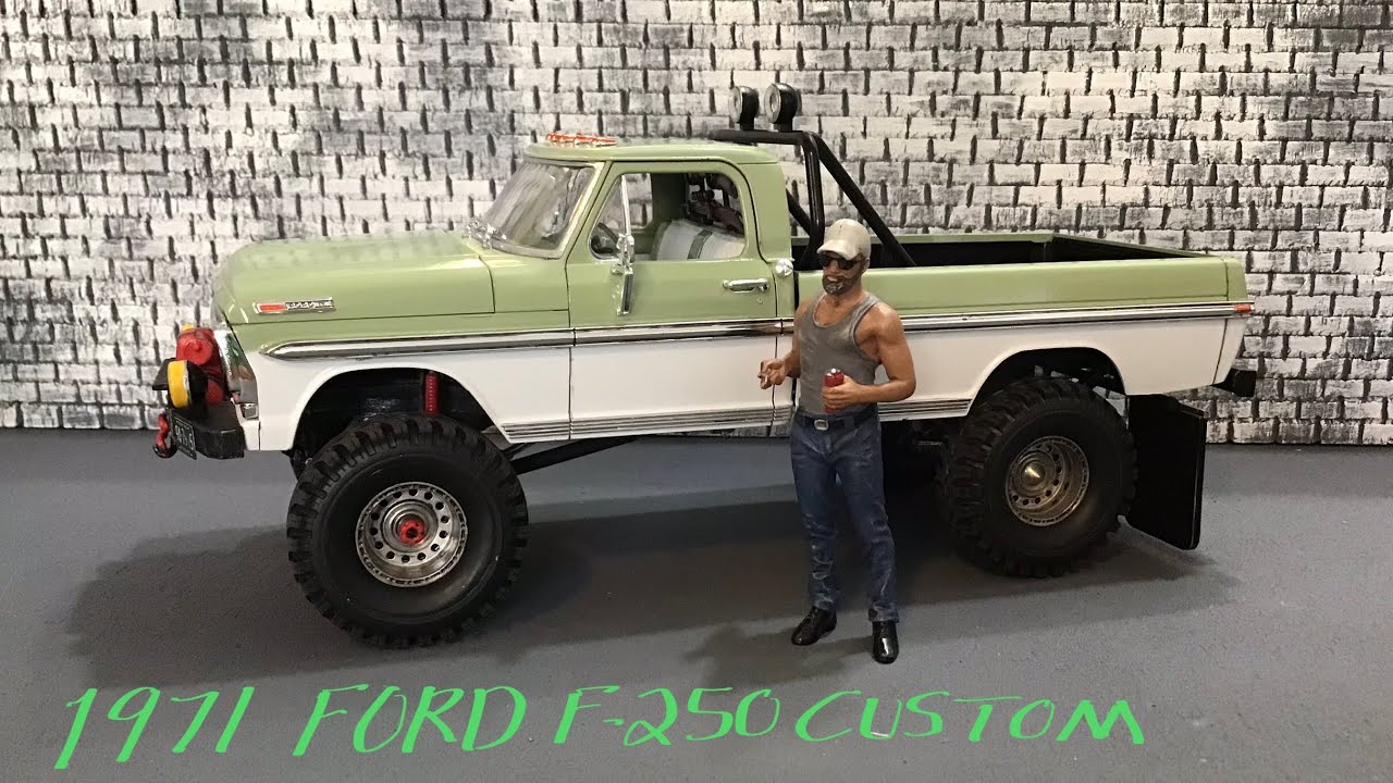 1971 FORD F250 CUSTOM 4x4 1/25 Scale Model kit build - YouTube