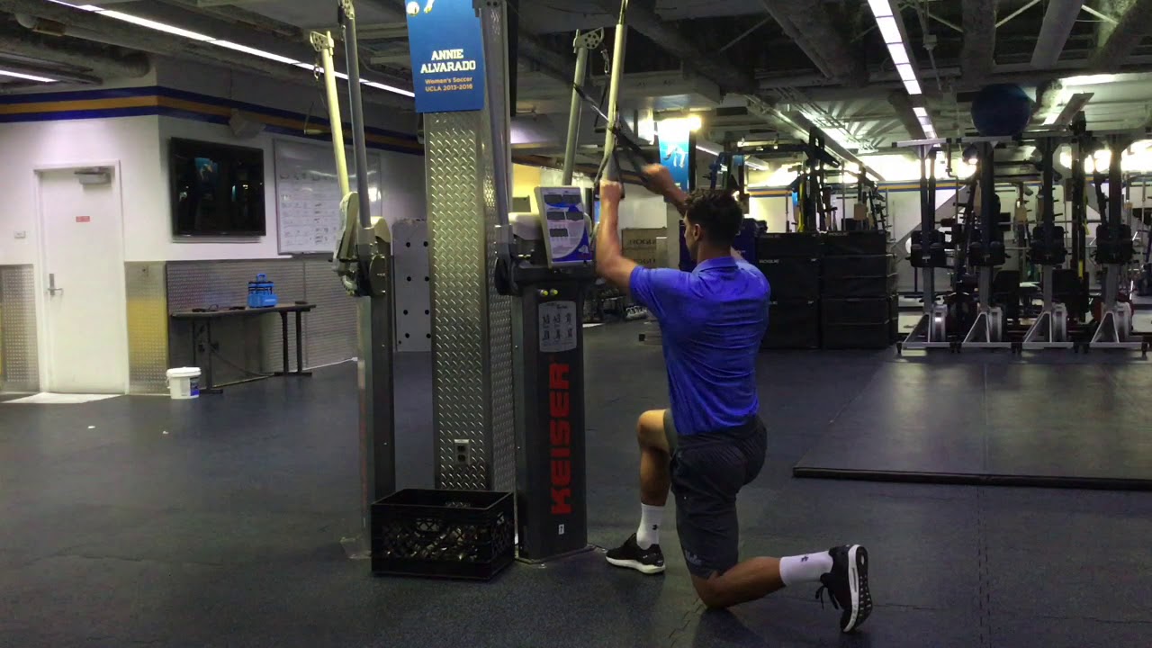 Half Kneeling Keiser X Pulldown - YouTube