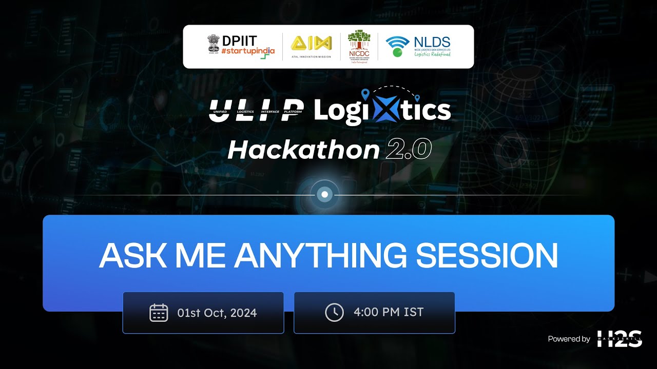 Ask Me Anything (AMA) Session | ULIP Logixtics Hackathon 2.0 - YouTube