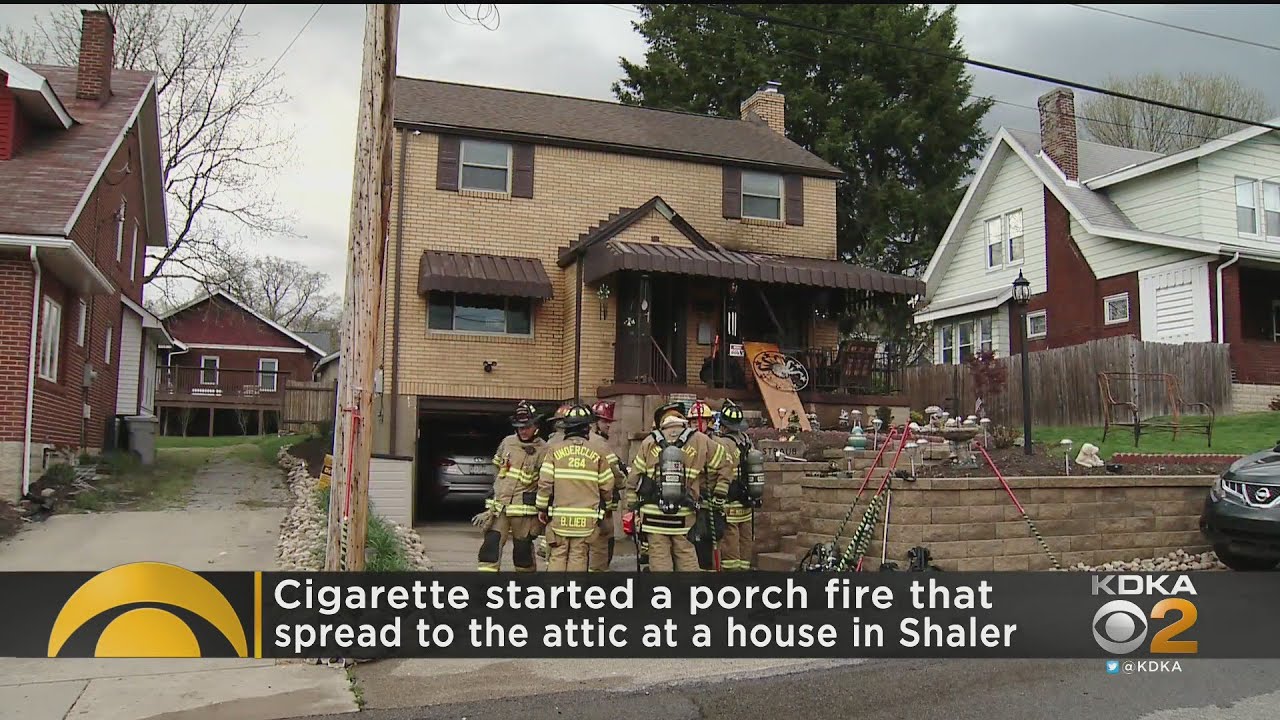 Shaler Fire Sparked By Cigarette On The Home's Porch - YouTube