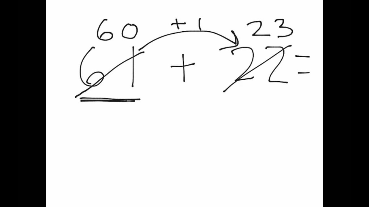 Adding 2 Digit Numbers- Compensation or "Give One, Take One" - YouTube