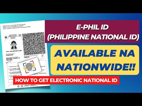 ELECTRONIC NATIONAL ID AVAILABLE NA! PAANO KUMUHA NG ePhilID SA PHILSYS ...