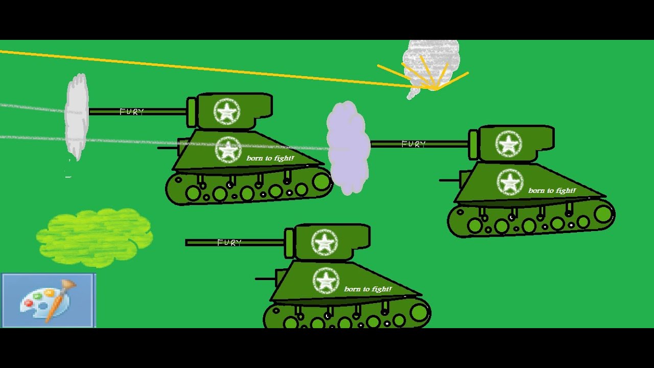 sherman tank on ms paint - YouTube