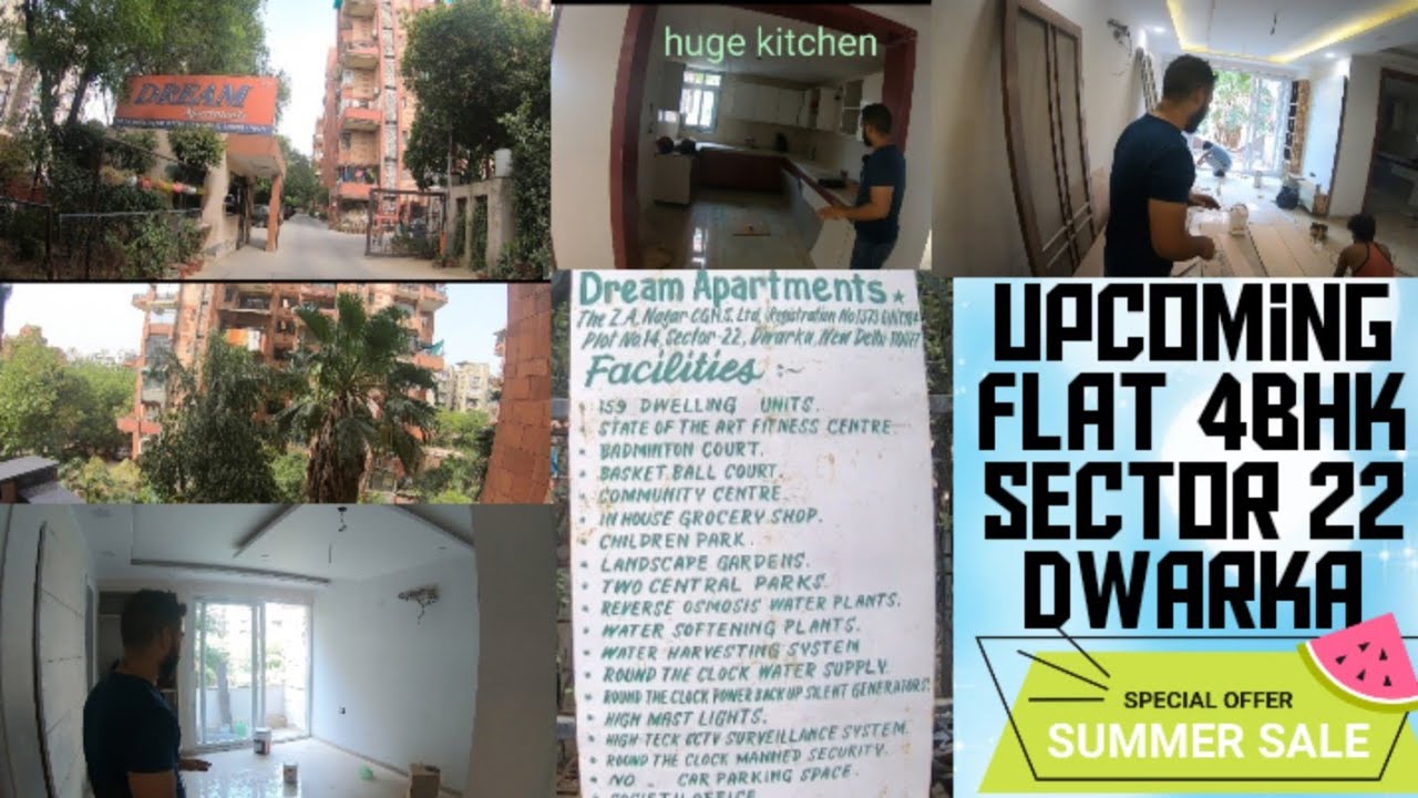 UPCOMING NEWLY FURNISHED 4BHK IN SECTOR 22 DWARKA|| DREAMS SOCIETY ...