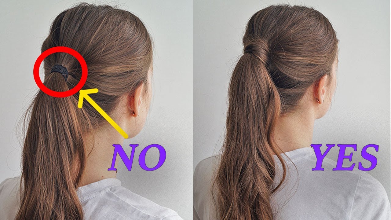 HOW TO HIDE A HAIR ELASTIC. EASY TRICK - YouTube