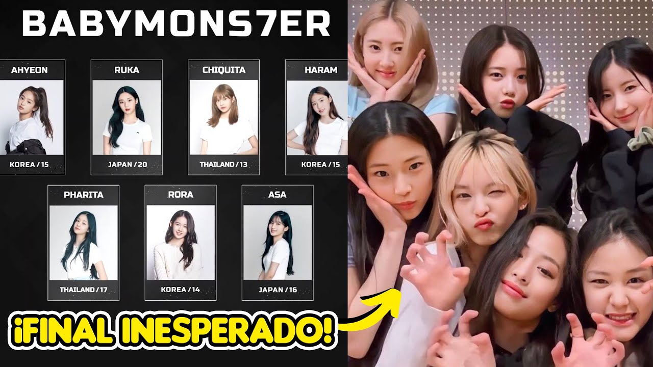 ALINEACIÓN FINAL DE BABYMONSTER NUEVO GRUPO DE YG ENTERTAINMENT | LA ...