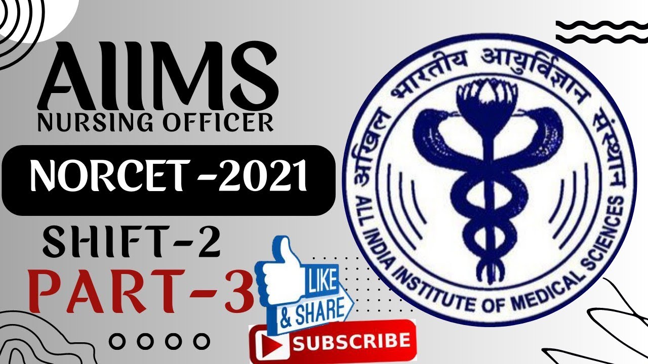 AIIMS NORCET || Previous year Question paper || Norcet -2021 || SHIFT-2 ...