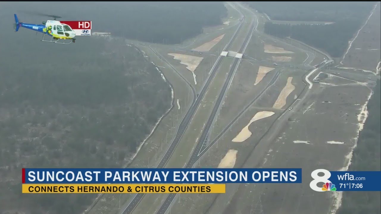 Suncoast Parkway Extension Opens In Citrus County YouTube Suncoast Parkway Extension Opens In Citrus County YouTube
