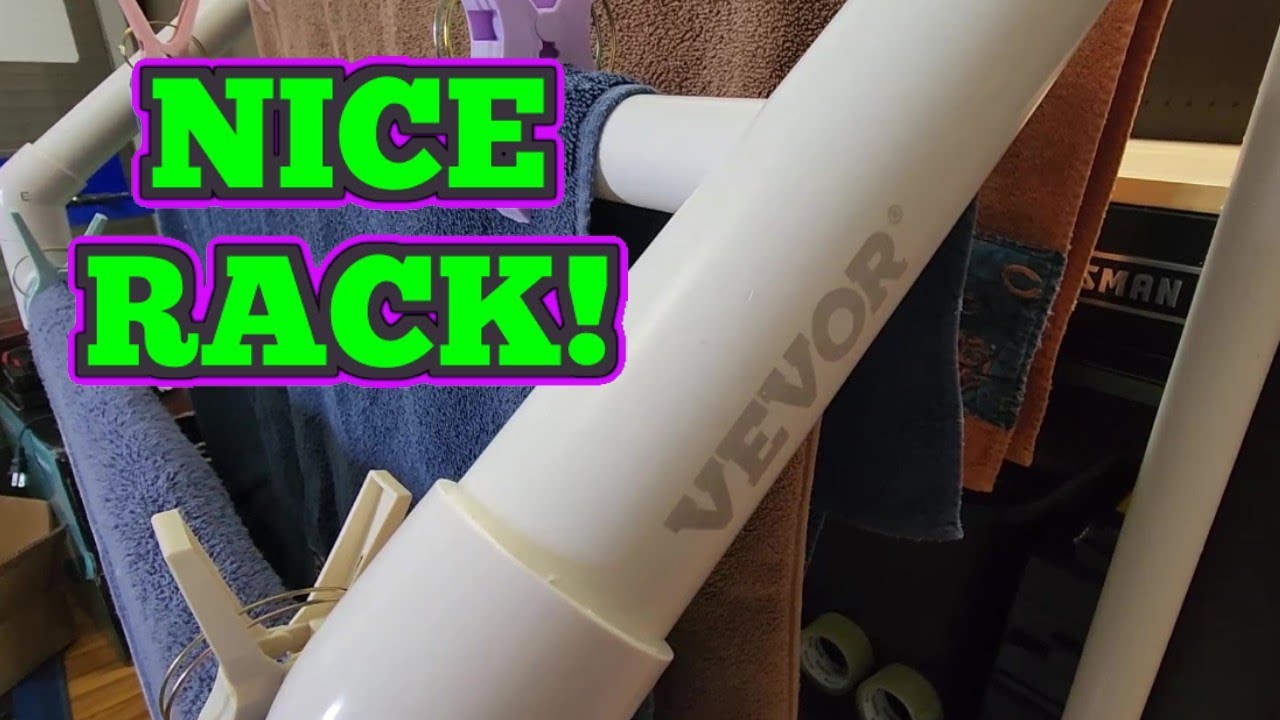 VEVOR Towel Rack, 5 Bars Outdoor PVC Towel Holder, Freestanding Pool ...