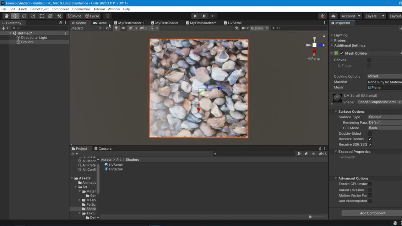 Scrolling UVs in Unity - YouTube