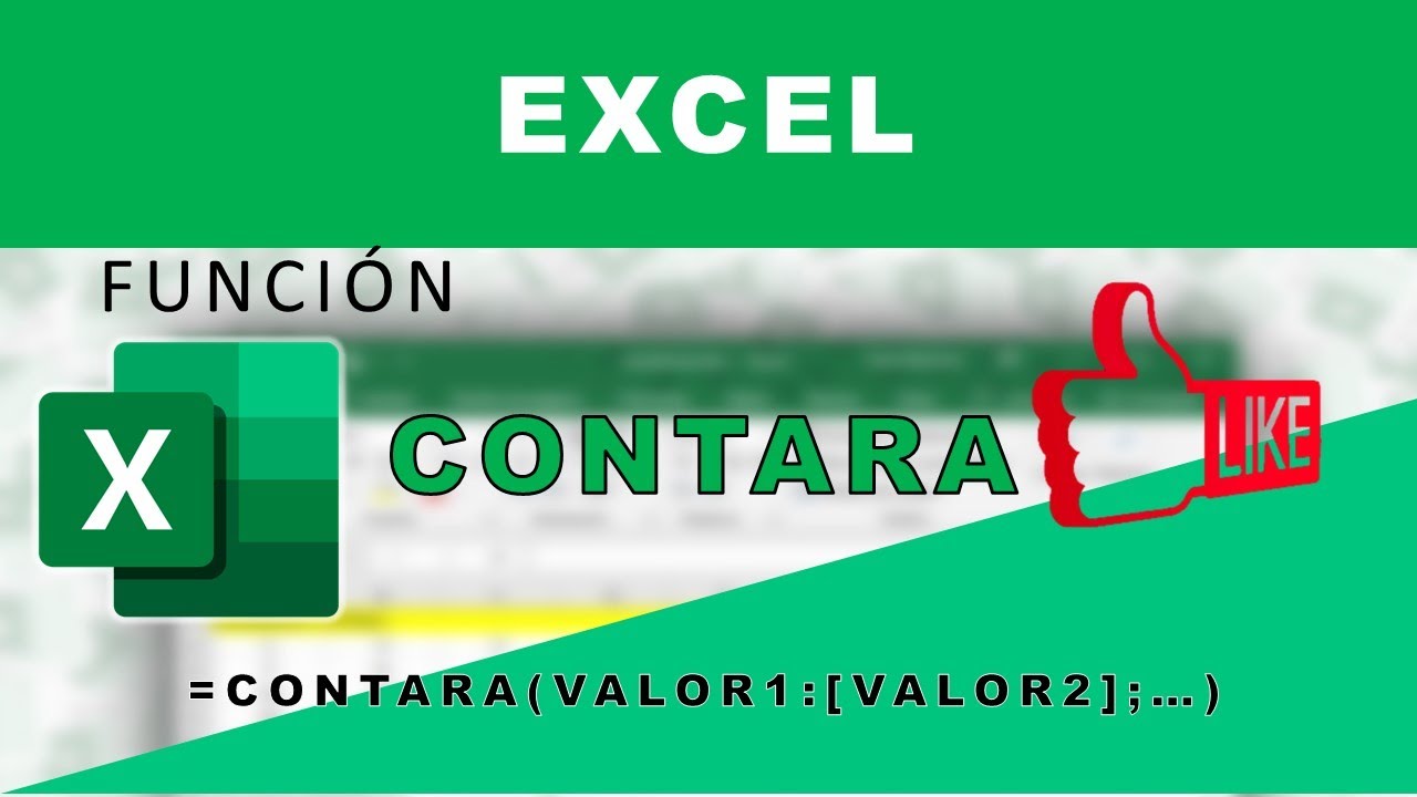 Función CONTARA Excel - YouTube