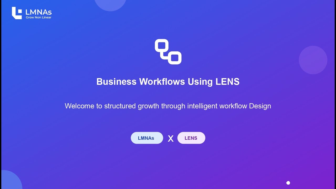 Business Workflows Using LENS - Webinar - YouTube