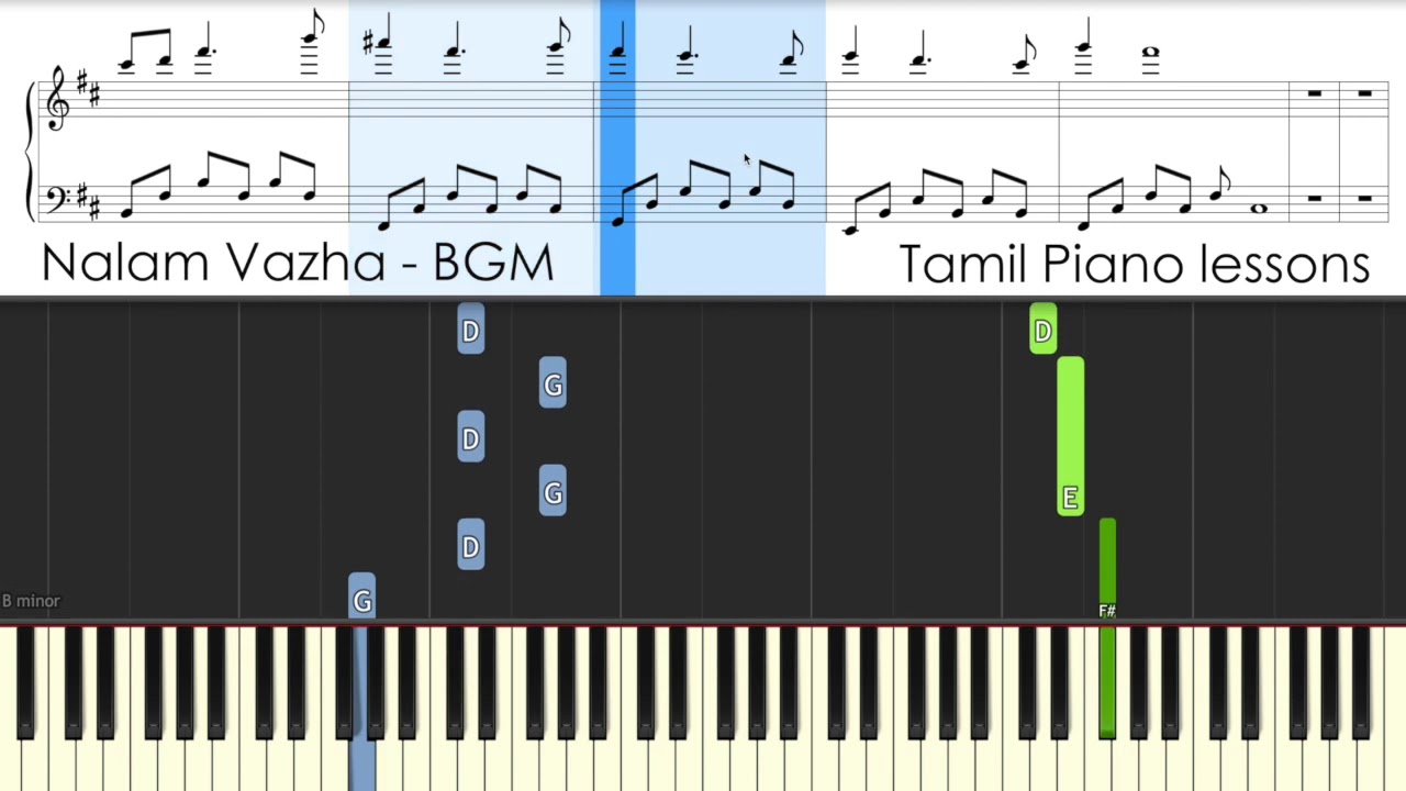 Nalam Vazha (Ilayaraja) BGM Notes/Sheet Music | Tamil Piano Lessons ...